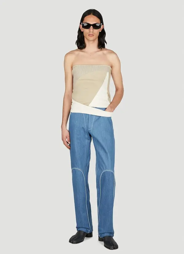 MAINLINE:RUS/FR.CA/DE Contrast Piping Jeans