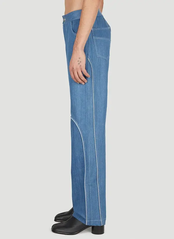 MAINLINE:RUS/FR.CA/DE Contrast Piping Jeans