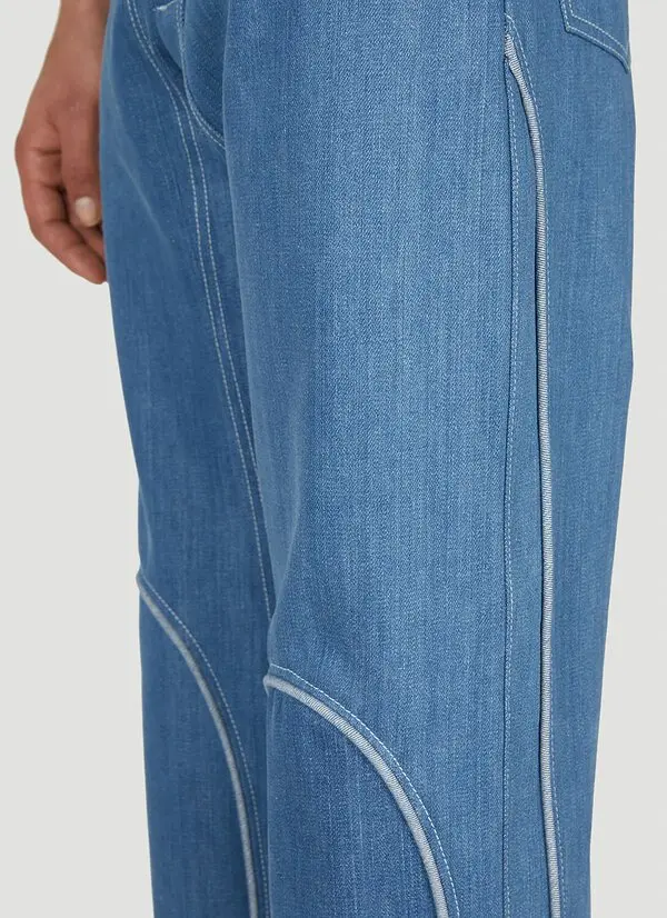 MAINLINE:RUS/FR.CA/DE Contrast Piping Jeans