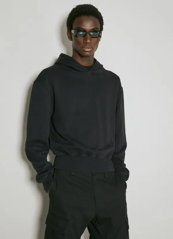 HAN KJØBENHAVN Upside Down Cropped Hooded Sweatshirt