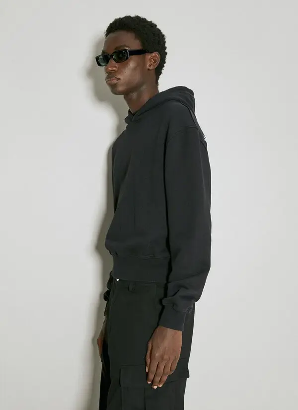 HAN KJØBENHAVN Upside Down Cropped Hooded Sweatshirt