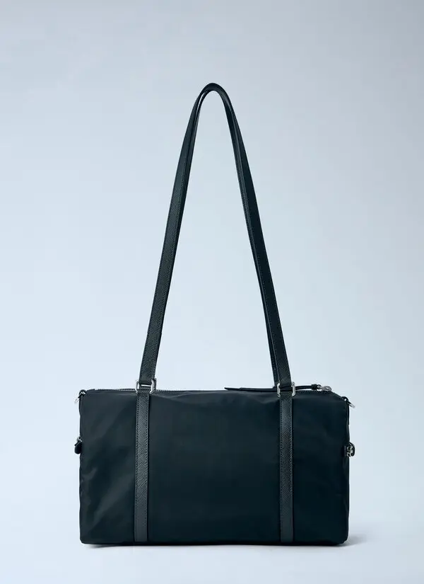 Prada Bauletto Large In Re-nylon E Saffiano