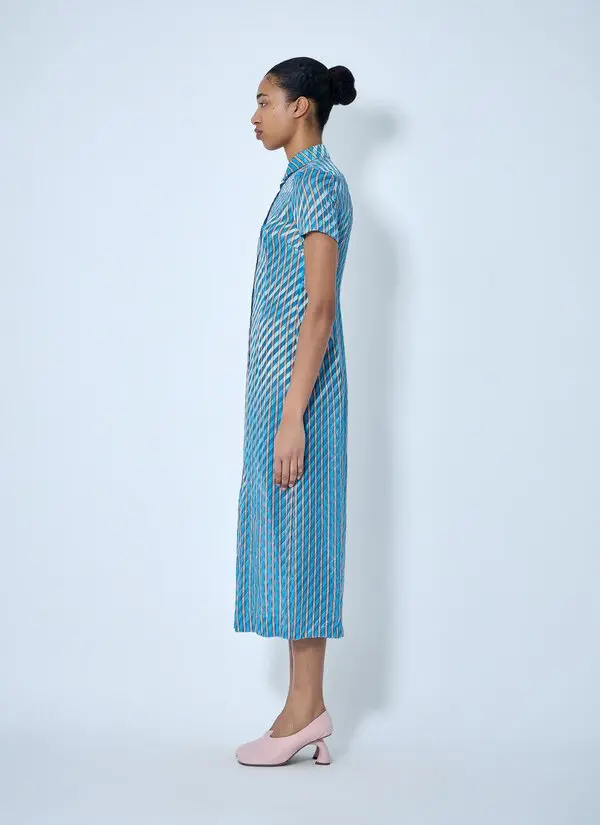 Dries Van Noten Striped Midi Shirt Dress