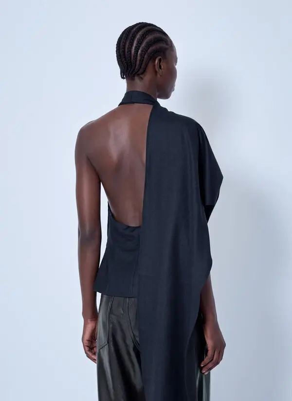 RÓHE Draped Open Back Top