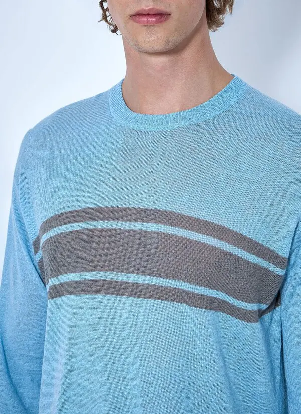 StÜssy Striped Crewneck Sweater