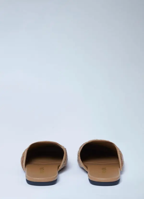Prada Leather Pony-hair Mules