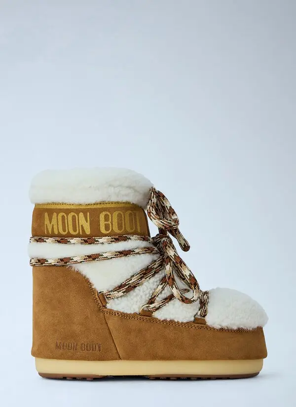 Moon Boot Icon Low Shearling Boots - Brown