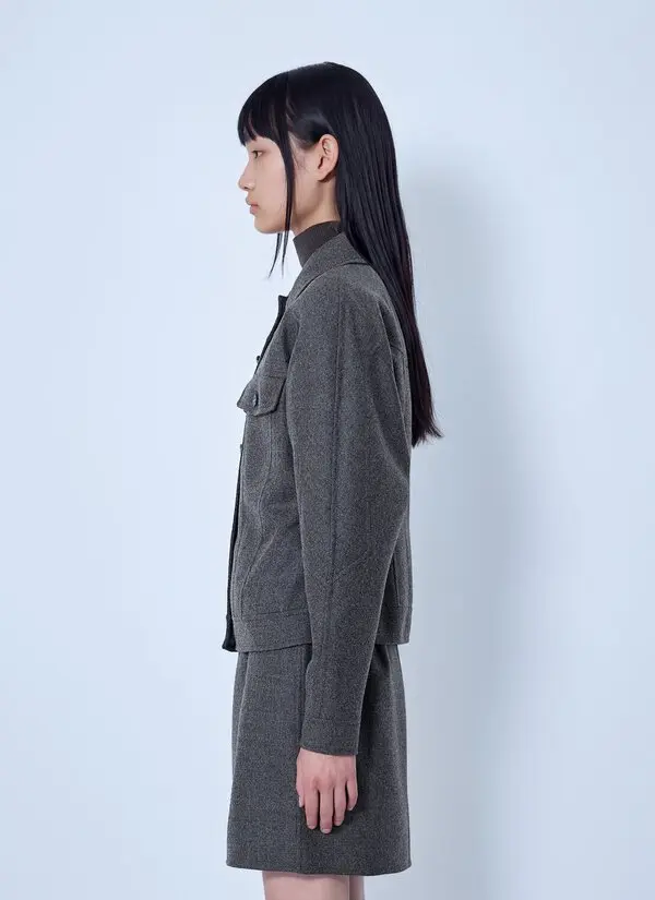 Max Mara Wool Twill Jacket - Grey
