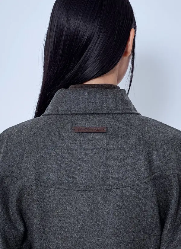 Max Mara Wool Twill Jacket - Grey