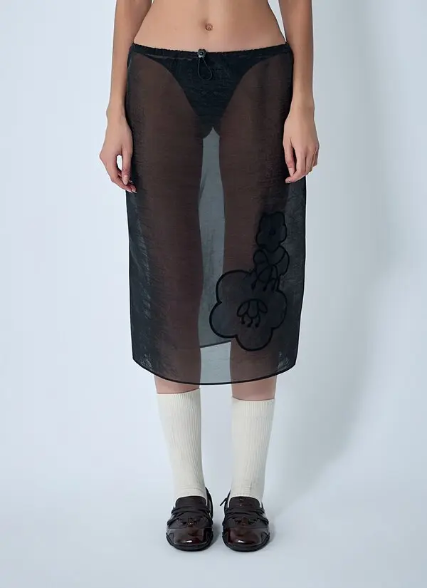 Cecilie Bahnsen Bambi Midi Skirt - Black