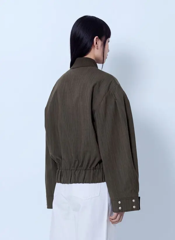 GANNI Light Wool Melange Boxy Jacket