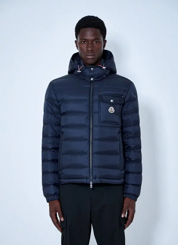 Moncler Verith Hooded Short Down Jacket - Blue