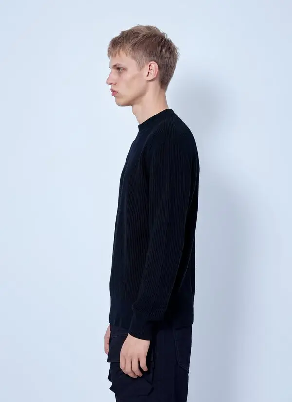 Rick Owens Fisherman Round Neck Sweater - Black