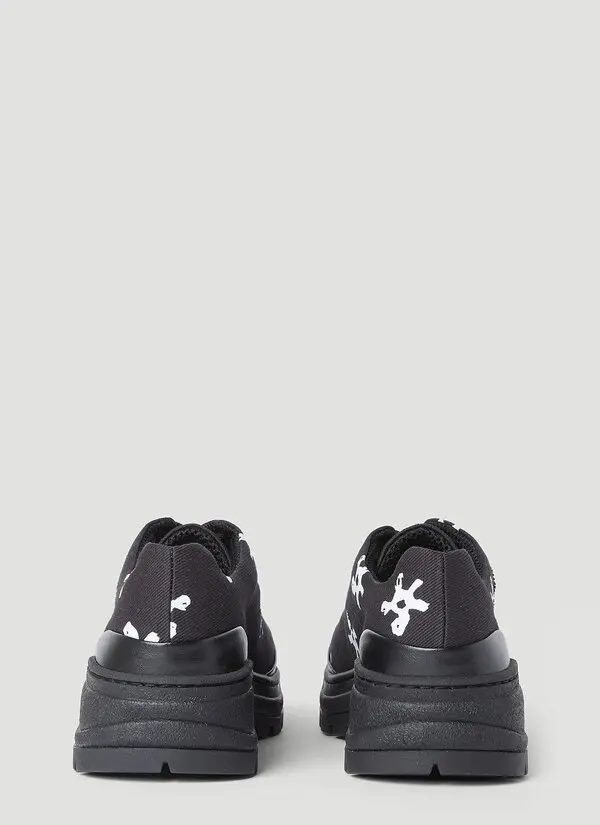 PHILEO Basalt White Flower Lace-ups