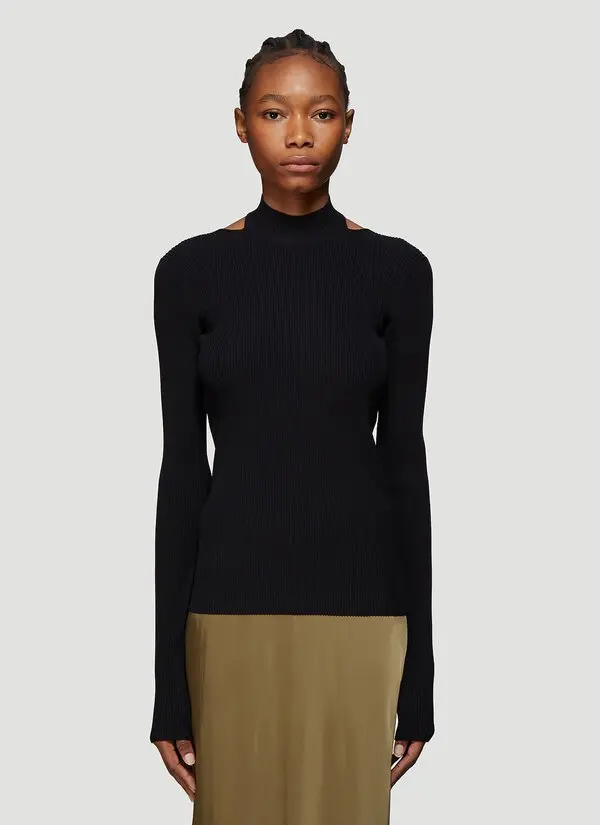 Helmut Lang Open Back Sweater - Black