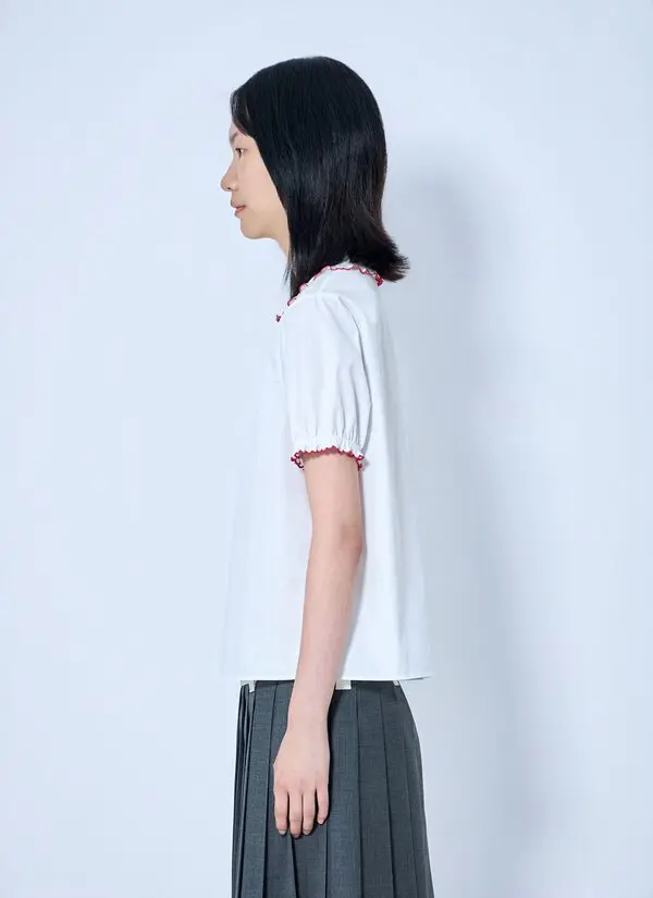 Miu Miu Embroidered Poplin Shirt