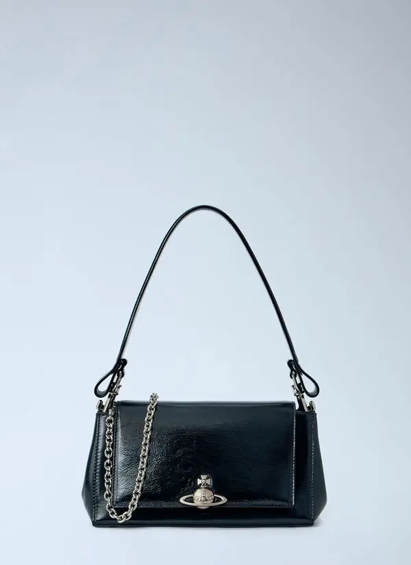 VIVIENNE WESTWOOD Hazel Medium Shoulder Bag - Black
