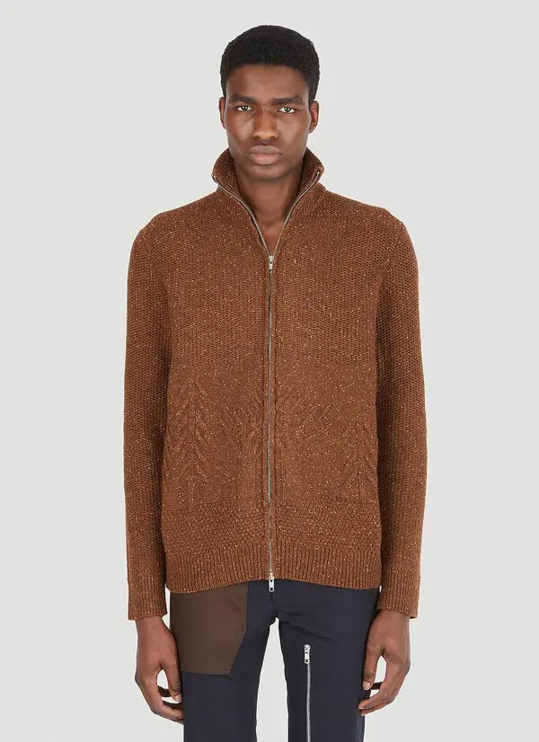 ARNAR MAR JONSSON Full Zip Cardigan - Brown