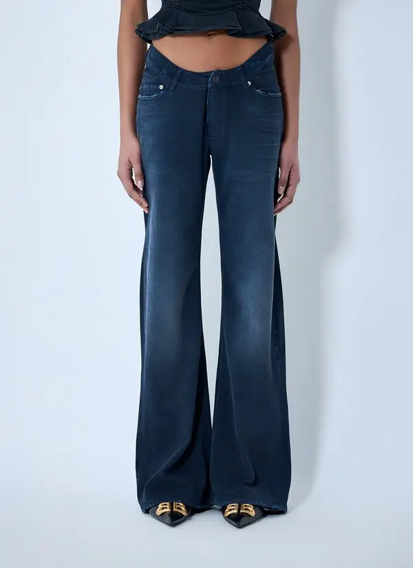Balenciaga Curved Waist Jeans - Navy