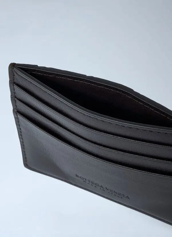 Bottega Veneta Intrecciato Credit Cardholder - Brown