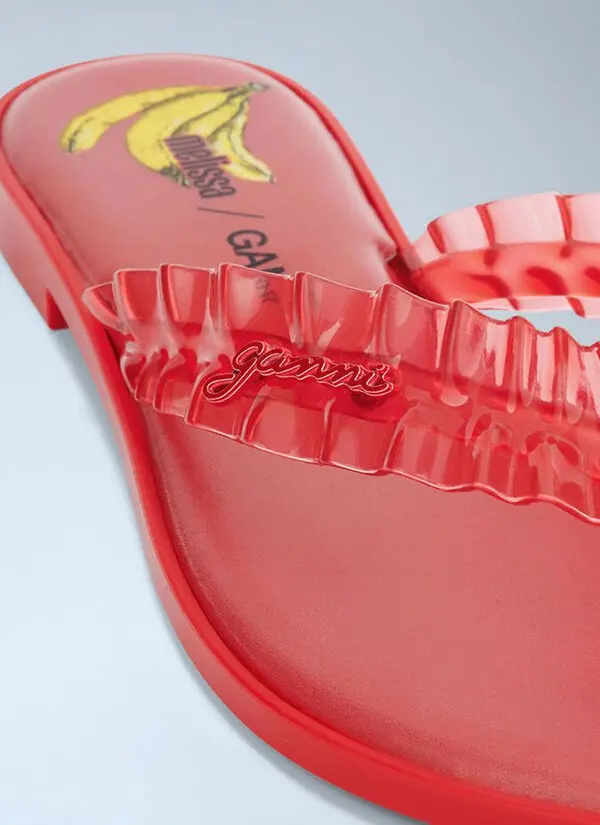 GANNI X MELISSA Ruffled Strap Flip Flops