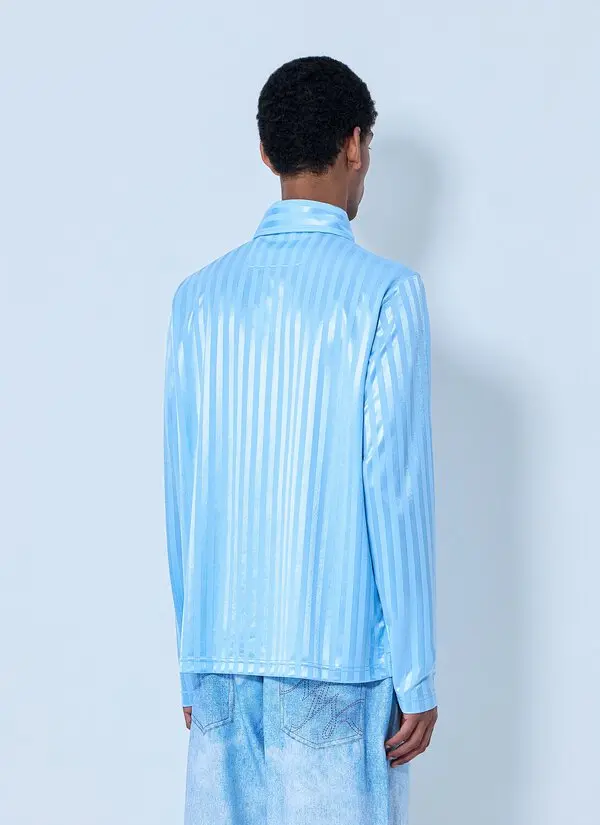 METALWOOD Striped Long Sleeve Polo Shirt