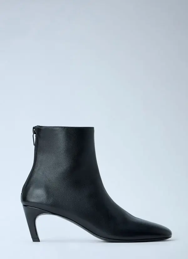 TOTEME Soft Nappa Ankle Boots - Black