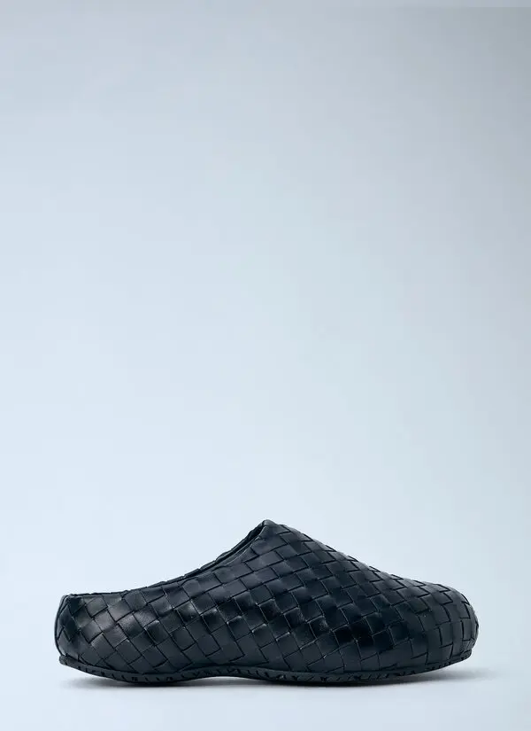 Bottega Veneta Klog Intrecciato Mules - Black