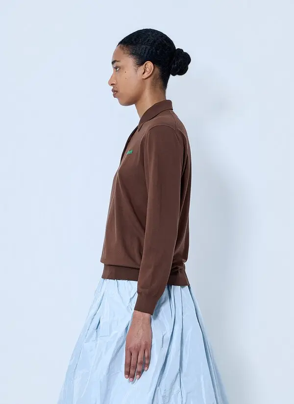 Prada Silk Polo Shirt - Brown