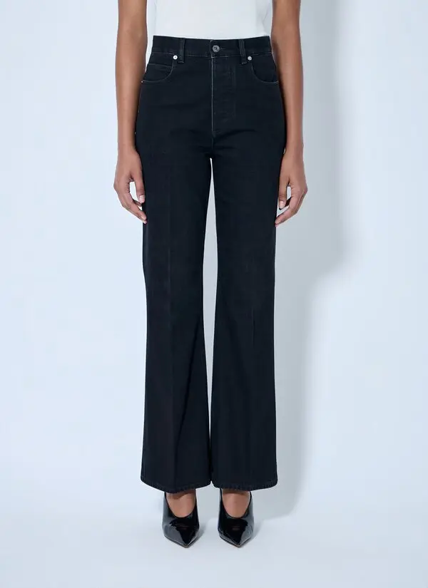 Bottega Veneta Wide-leg Denim Trousers - Black