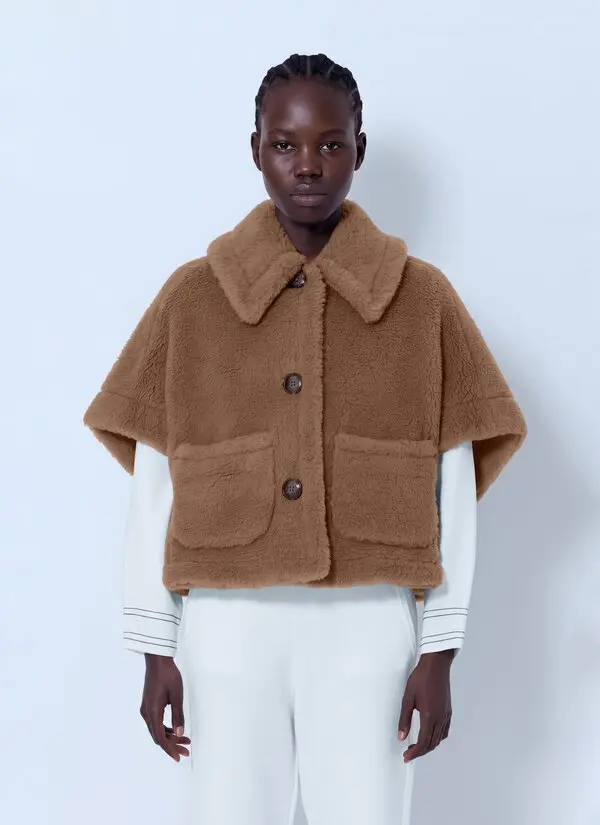 Max Mara Short Shearling Coat - Camel