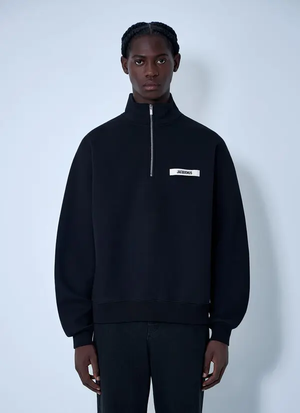 Jacquemus Le Camionneur Gros Grain Sweatshirt - Black