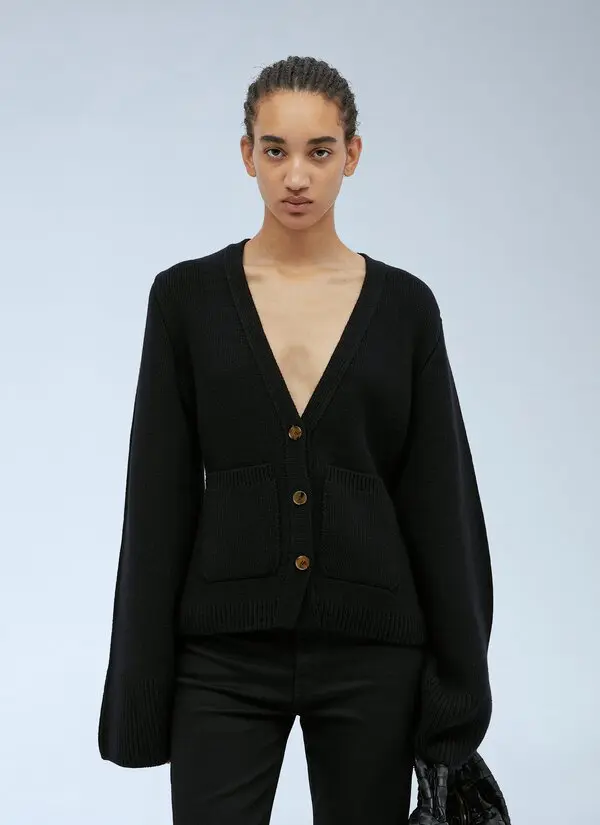 Khaite Scarlet Knit Cardigan - Black