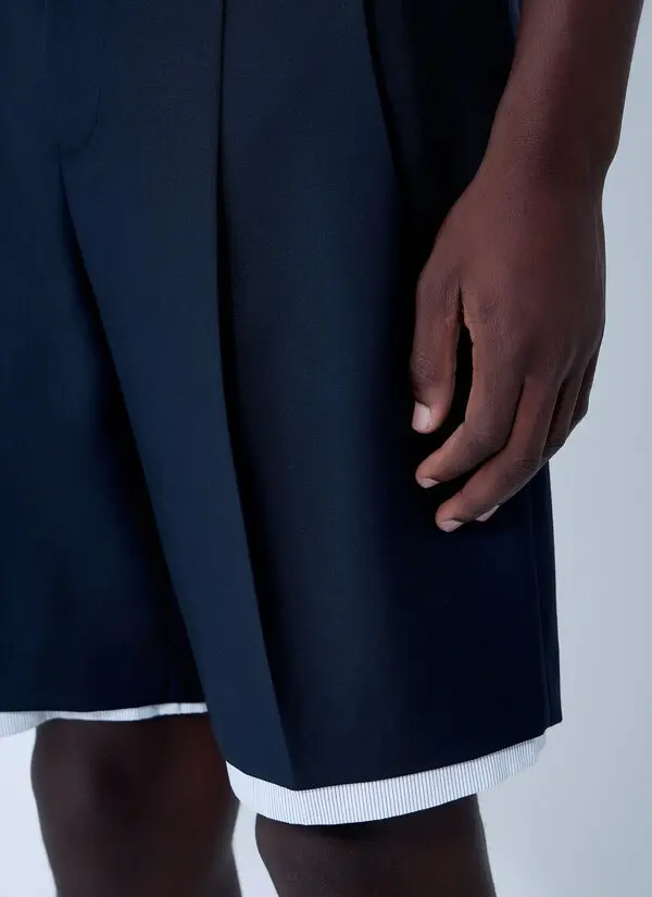 JIL SANDER Wool-and-mohair Shorts