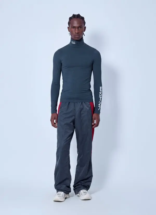 Lacoste Runway High Neck Printed Stretch T-shirt
