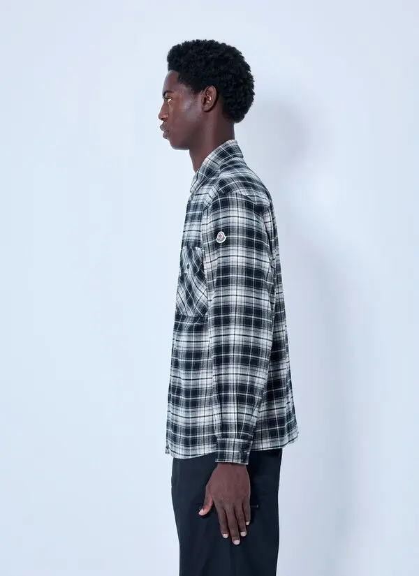 Moncler Check Patterned Cotton Shirt