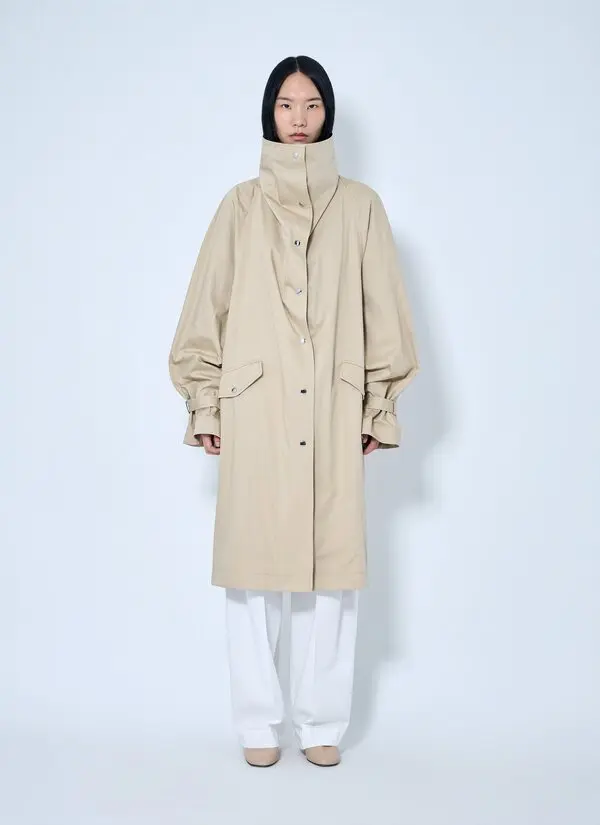 TOTEME Oversized Cotton Trench - Beige