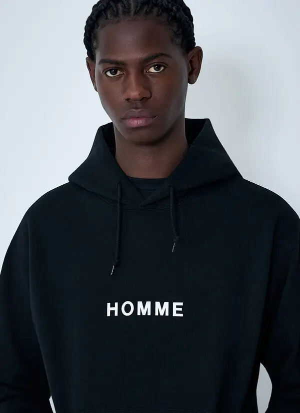 Comme Des Garçons Embroidered Logo Hooded Sweatshirt