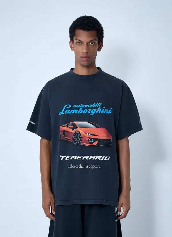 BALENCIAGA X LAMBORGHINI Automobili Lamborghini T-shirt - Black