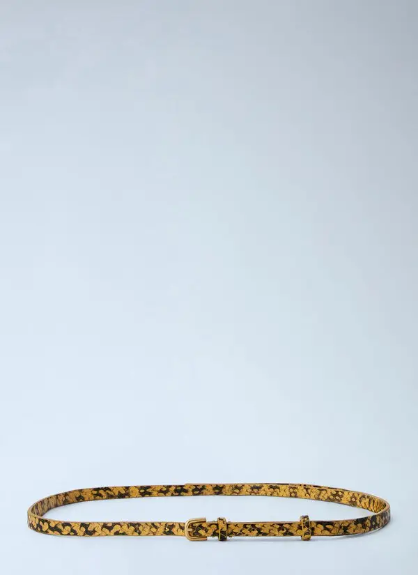 Dries Van Noten Patterned Leather Belt - Yellow