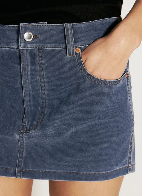 Alexander Wang Trompe-l'oeil Denim Mini Skirt