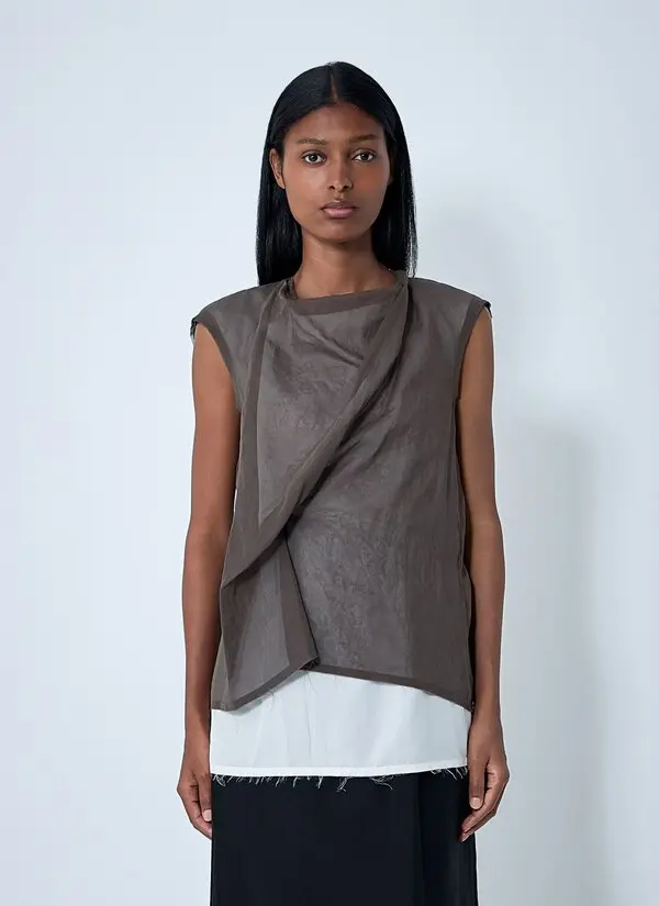 THE ROW Inawa Top - Brown