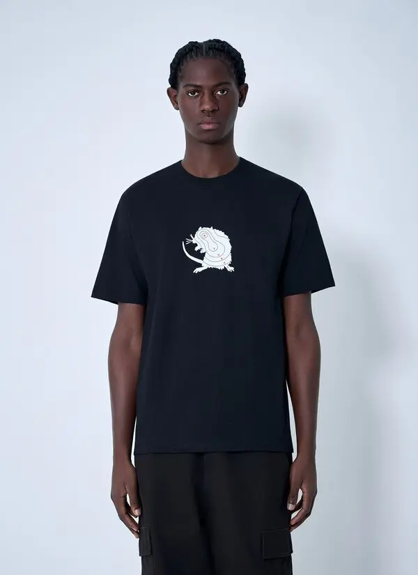 StÜssy Logo Motif T-shirt - Black