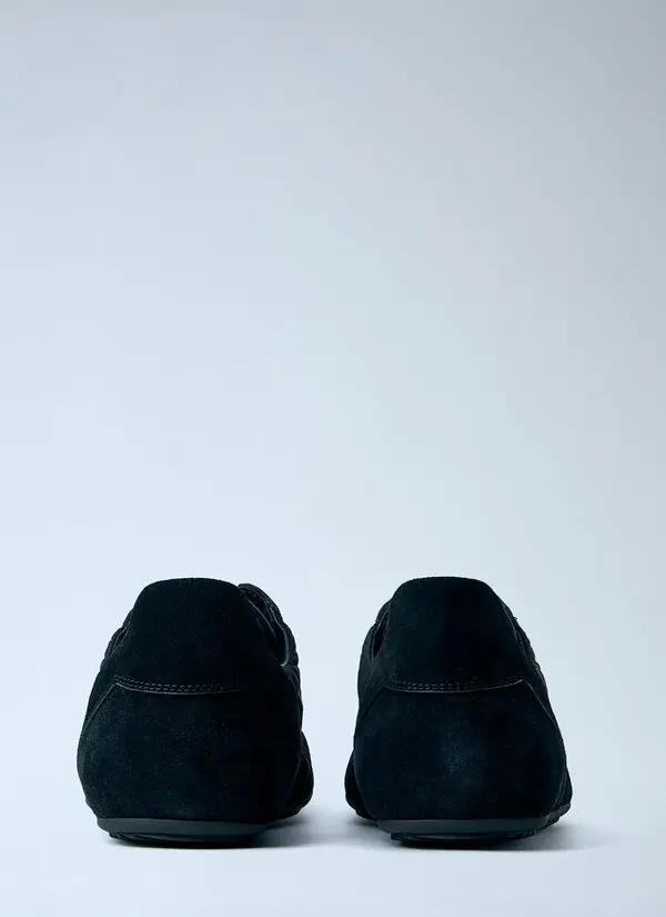 Rick Owens Minimal Suede-trimmed Sneakers