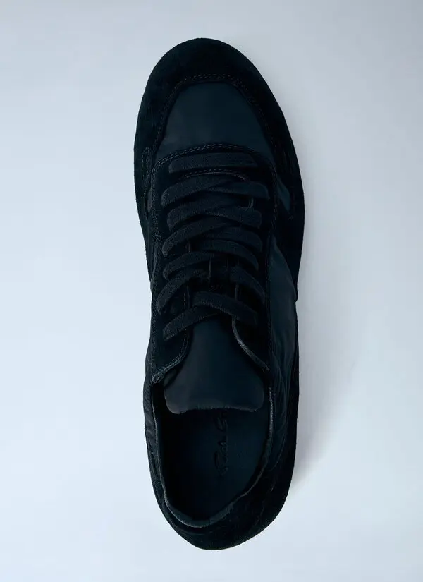 Rick Owens Minimal Suede-trimmed Sneakers
