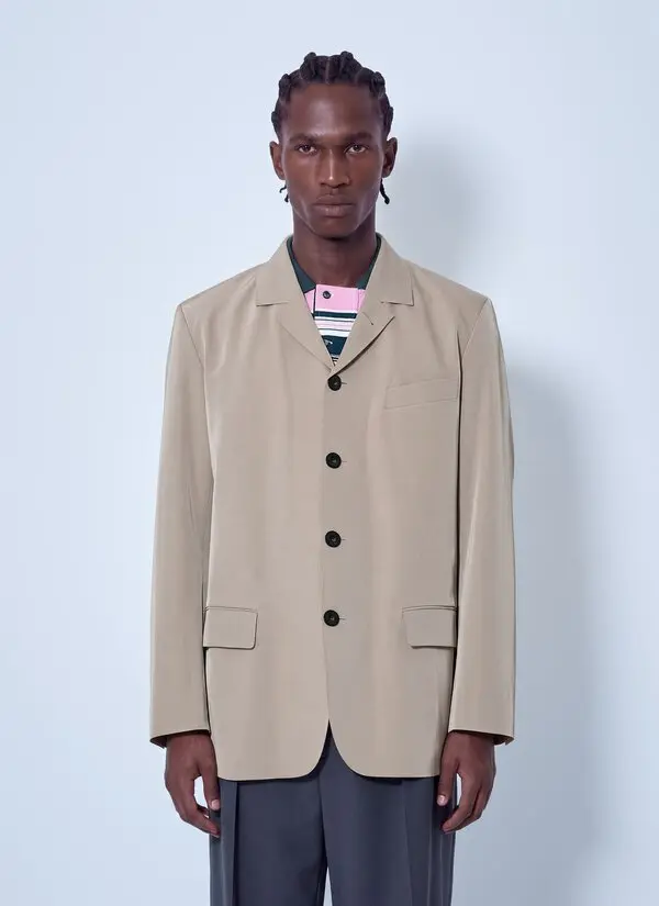 Lacoste Runway Technical Stretch Tailored Jacket - Beige