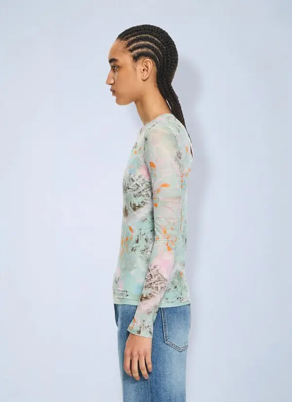 Off-White Light Jersey Storytelling Double Top