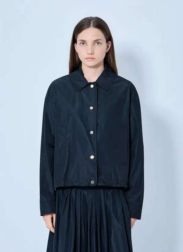 Max Mara Collared Button-up Jacket - Black
