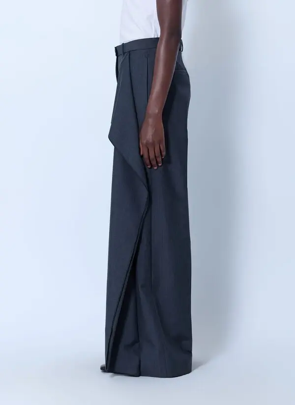 JIL SANDER Fil-à-fil Dressy Wool Pants