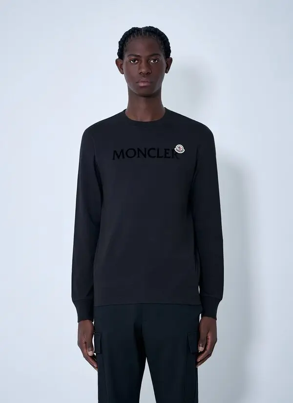 Moncler Logo Motif Sweatshirt - Black